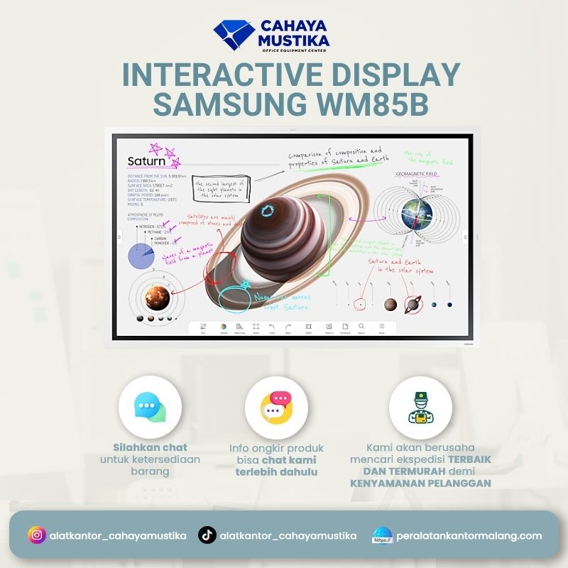Interactive Flat Panel Display Samsung WM85B - Distributor Peralatan ...