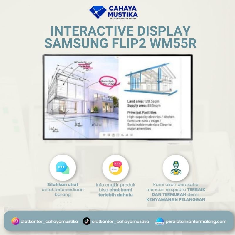 Interactive Display Samsung Flip2 55 Inch WM55R - Distributor Peralatan ...