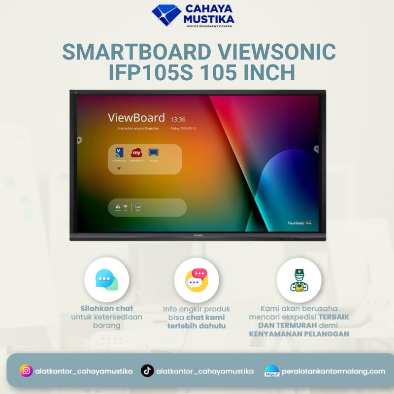 Smartboard Panel Display Viewsonic IFP105S - Distributor Peralatan ...