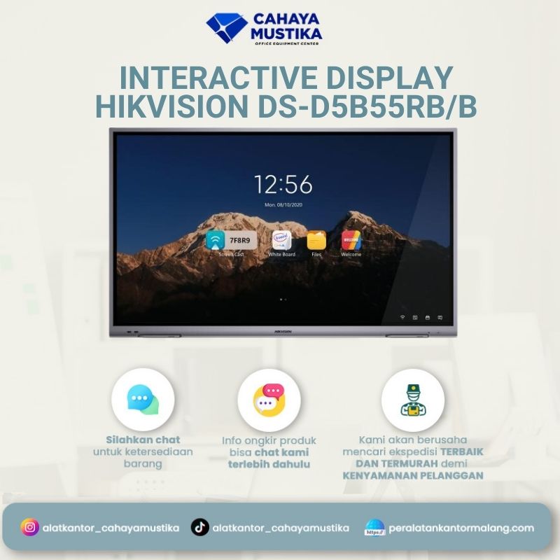 Interactive Flat Panel Display Hikvision DS-D5B55RB/B - Distributor ...