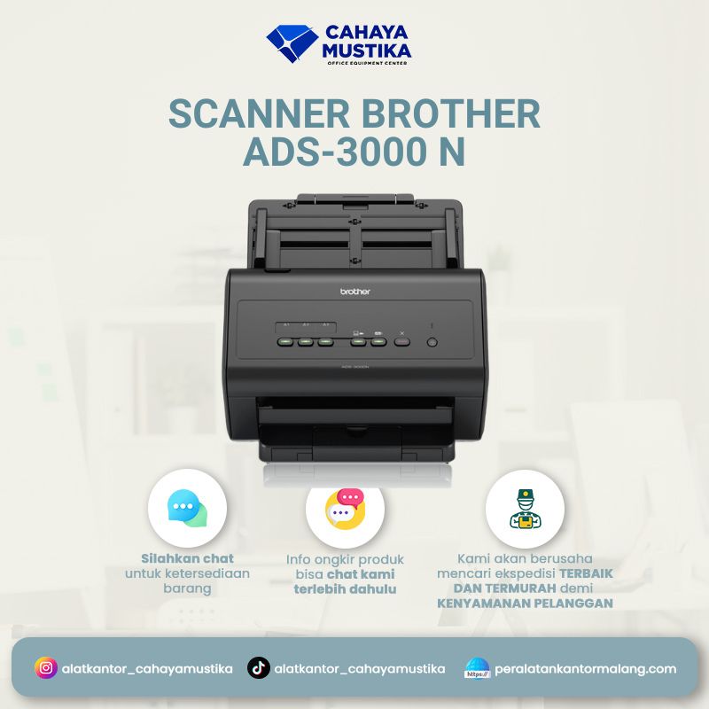 Scanner Brother ADS-3000 N - Distributor Peralatan Kantor - CV Cahaya ...