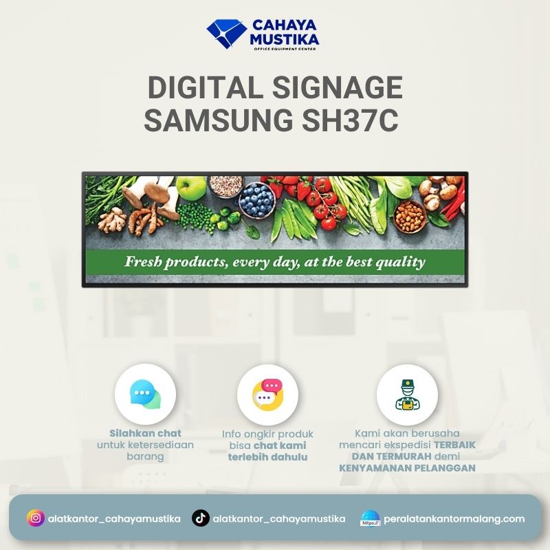Digital Signage Samsung Smart Signage SH37C - Distributor Peralatan ...