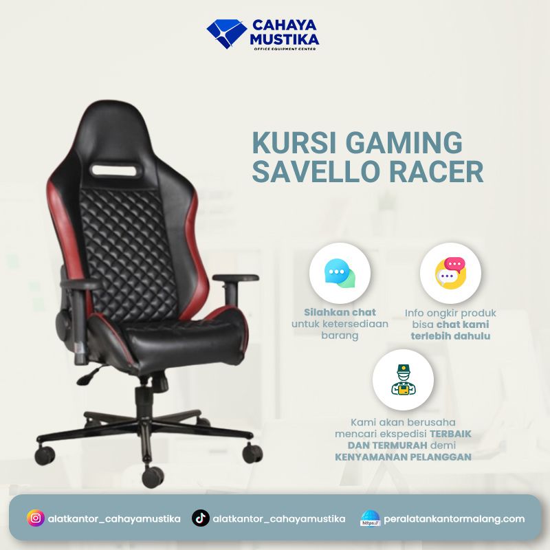 Kursi Gaming Savello Racer - Distributor Peralatan Kantor - CV Cahaya ...